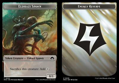 MTG Modern Horizons 3 TOKEN Eldrazi Spawn #0002 Energy Reserve #0036 ...
