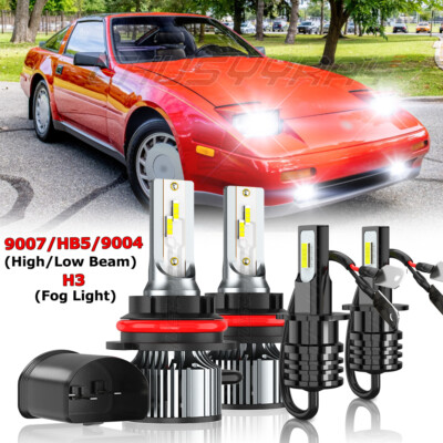 For 300ZX 1987-1989 - LED Headlight Bulb High/Low Beam + Fog Light 4pcs ...