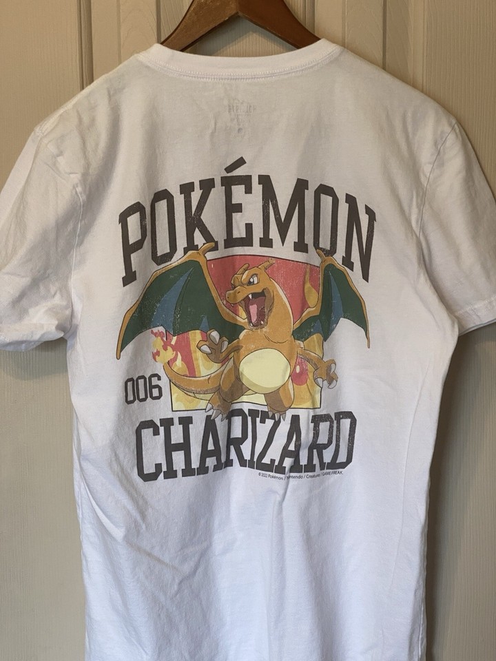 Hollister Pokemon Charizard White Short Sleeve T-Shirt Men's M 2022 | eBay