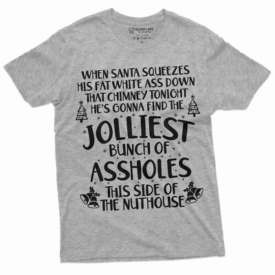 Rude Christmas T-Shirt Funny Offensive Xmas T Shirt Mens Rude Shirts | eBay