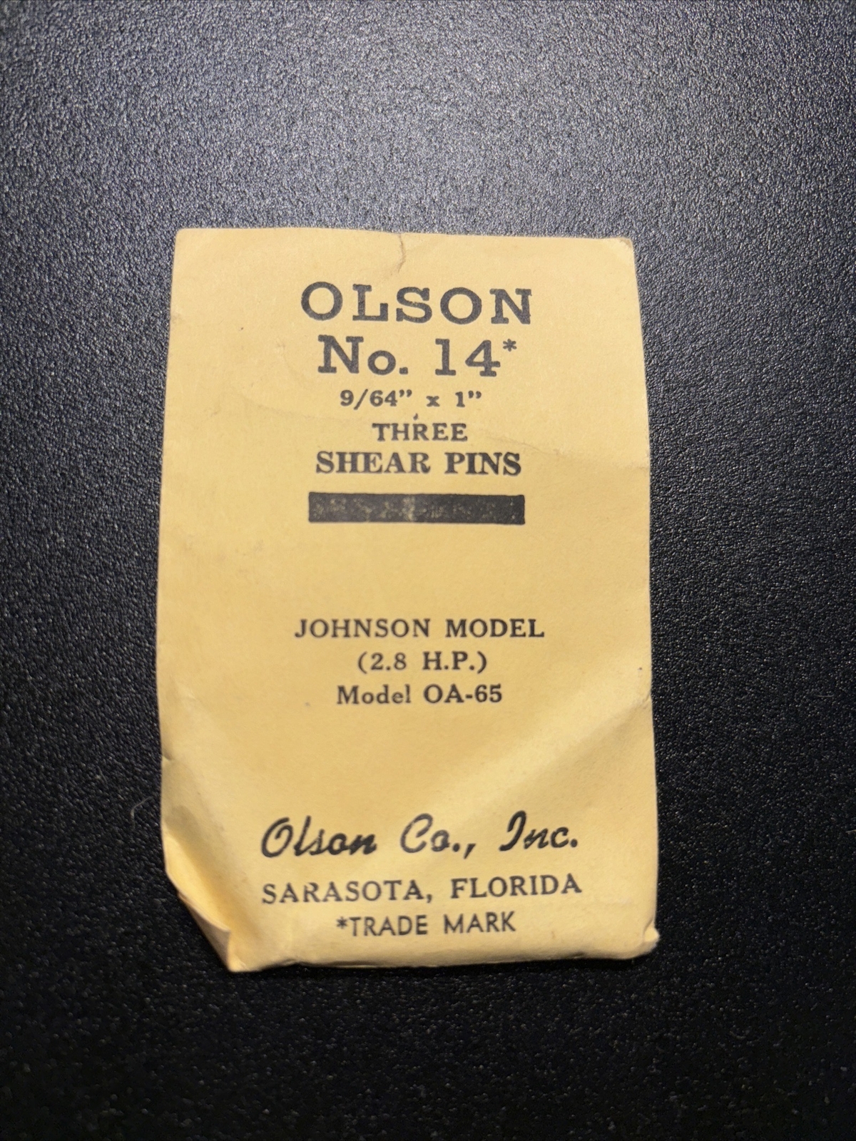 Olson Outboard Motor Shear Pin Set No. 14 (9/64” x 1") NOS | eBay