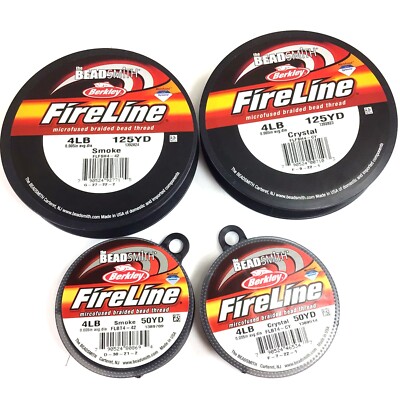 FireLine Beading Thread 4LB Crystal Smoke Black Beadsmith 15YD 50 125 ...
