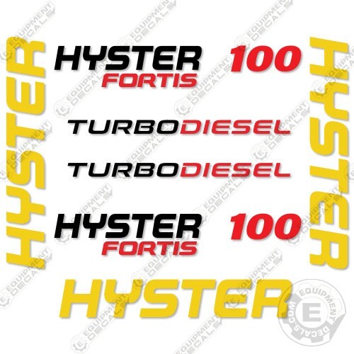 Fits Hyster Fortis 100 Decal Kit Forklift Equipment Decals - 7 YEAR 3M ...