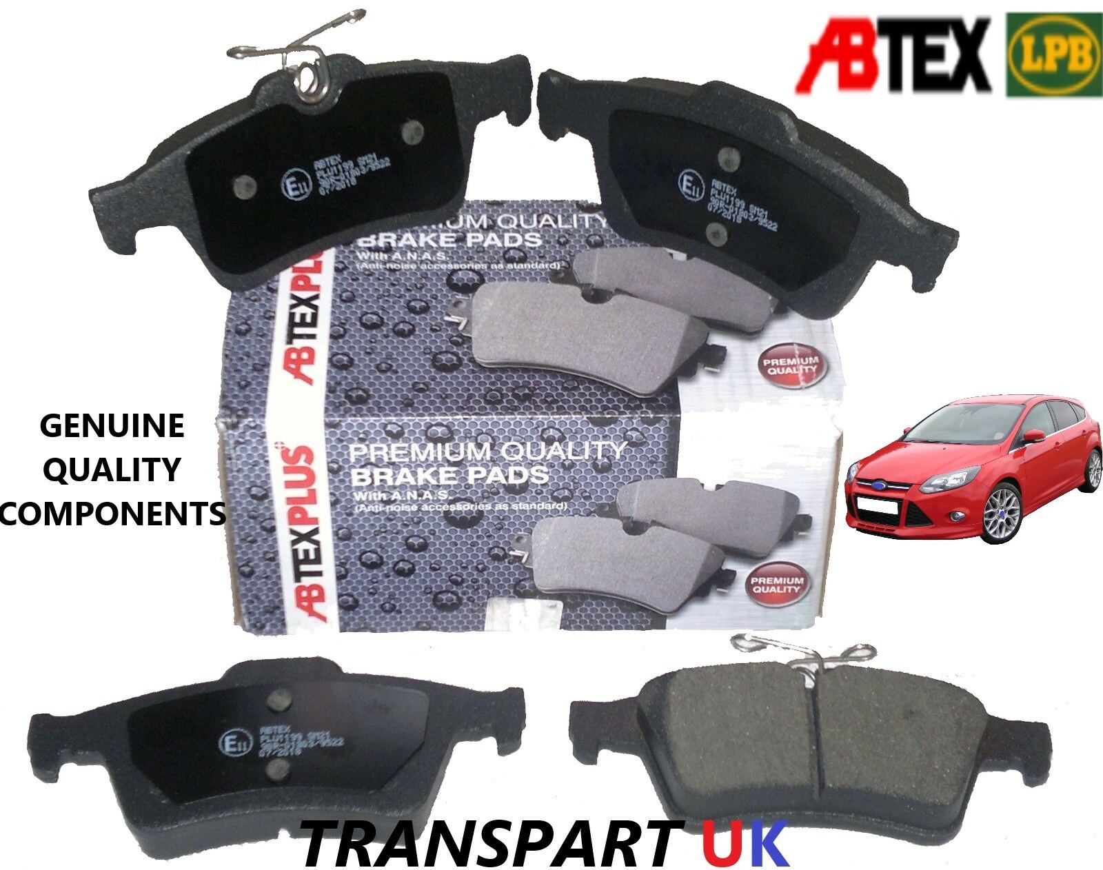 For Ford Focus MK3 Rear Brake Discs and Pads 1.6 Diesel 1.0 1.6 Petrol ...