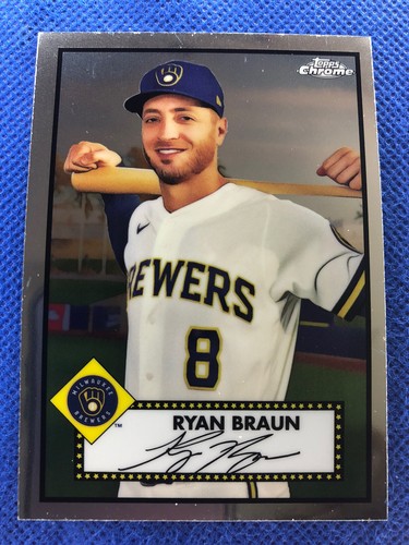 2021 #288 Ryan Braun Topps Chrome Baseball Platinum Anniversary | eBay