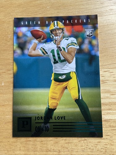 2020 Chronicles Teal Jordan Love Rookie Football Card PA-4 Green Bay ...