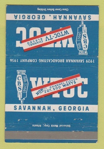 Matchbook Cover - WTOC TV Savannah GA 40 Strike | eBay
