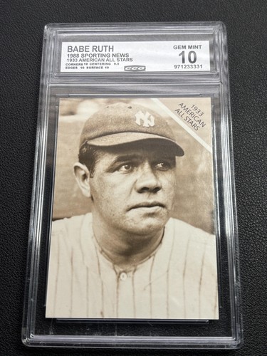 Babe Ruth 1988 American All Stars Sporting News CCG 10 | eBay