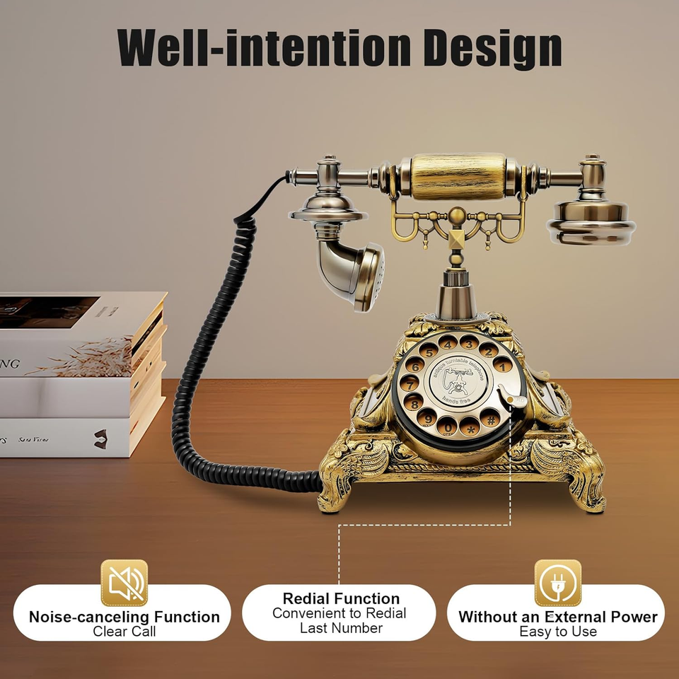 Telefono Fisso Vintage,Telefono Cablato Casa,Telefono Antico,Ufficio ...