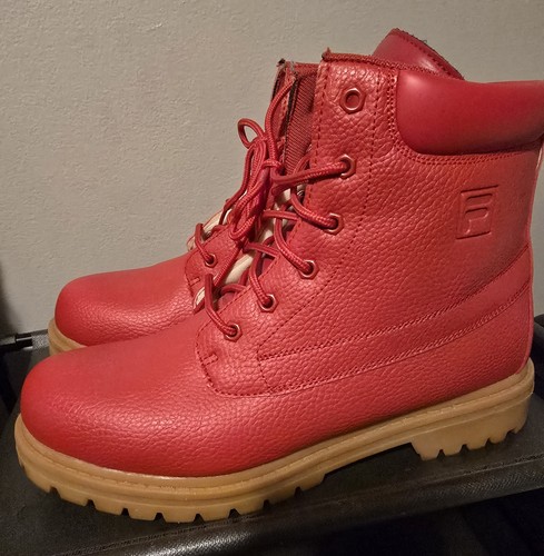Men's Fila Edgewater 12 PB Red | Gum Boots | eBay