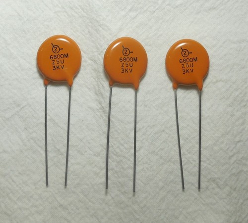 Qty(3) 3KV Sprague 6800pf Ceramic Capacitors Z5U Radial Leads | eBay