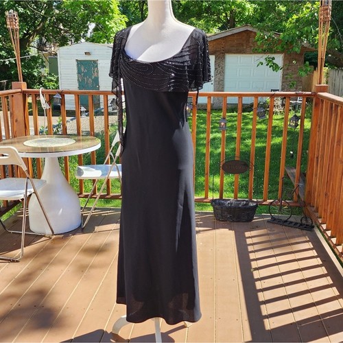 S.L. Fashion Black Floor Length Evening Dress Size 12 | eBay