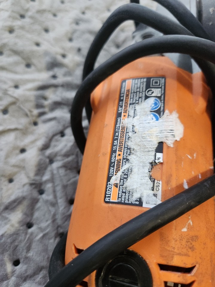 RIDGID R10202 7" Twist Handle Corded Angle Grinder,missing Parts, Motor ...