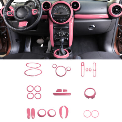 For Mini Countryman R60 2013-2016 Pink Car Interior Full Set Decoration ...