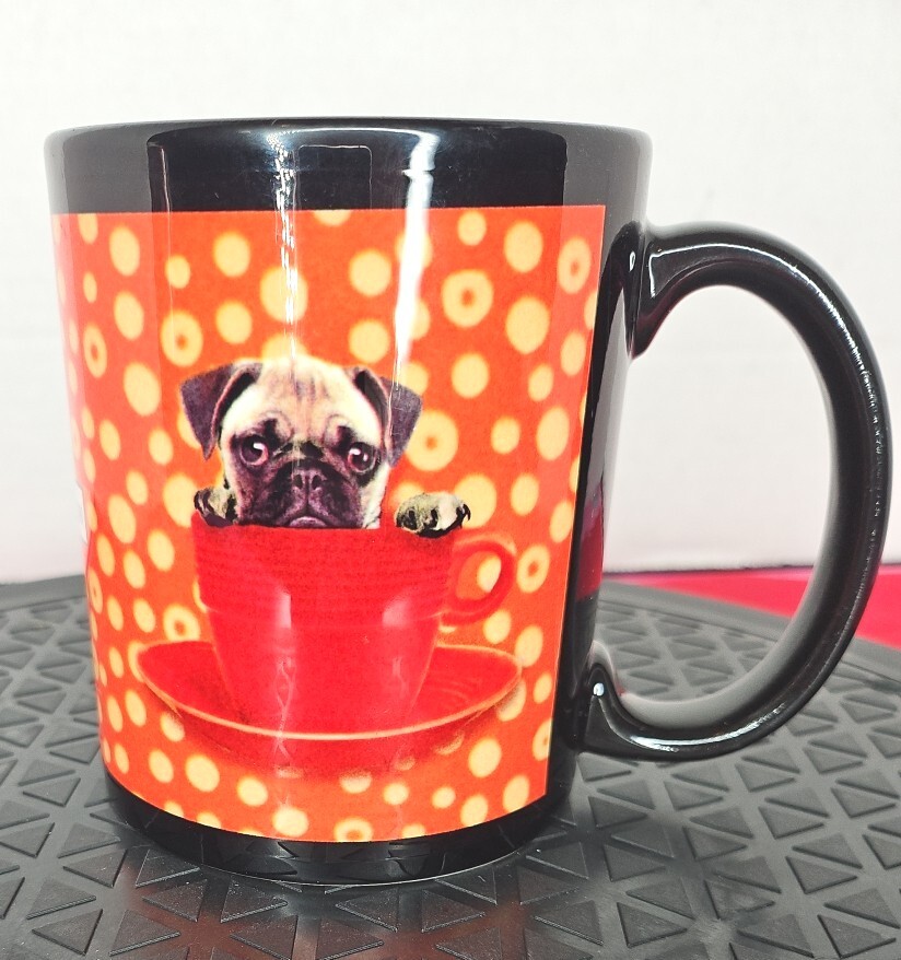 Keith Kimberlin Bull Dog Coffee Tea Mug Cup Orange and Black | eBay UK