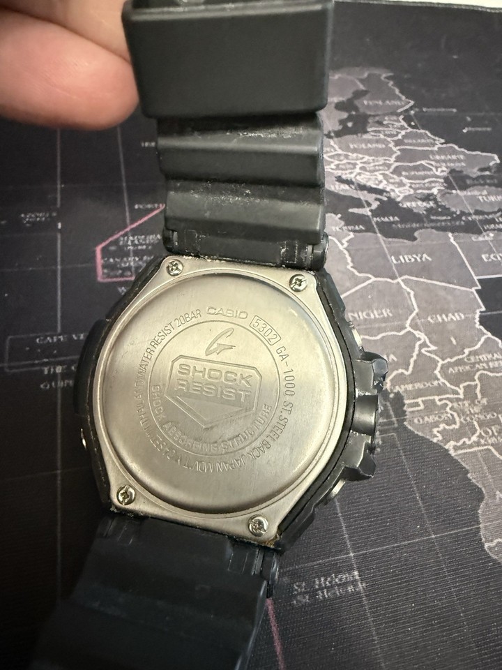 Casio G-Shock GA-1000-5302 Resin Watch, Shock Resistant, Broken, Water ...
