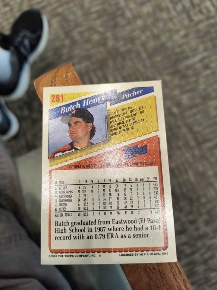 BUTCH HENRY 1993 TOPPS GOLD #281 FREE SHIPPING | eBay