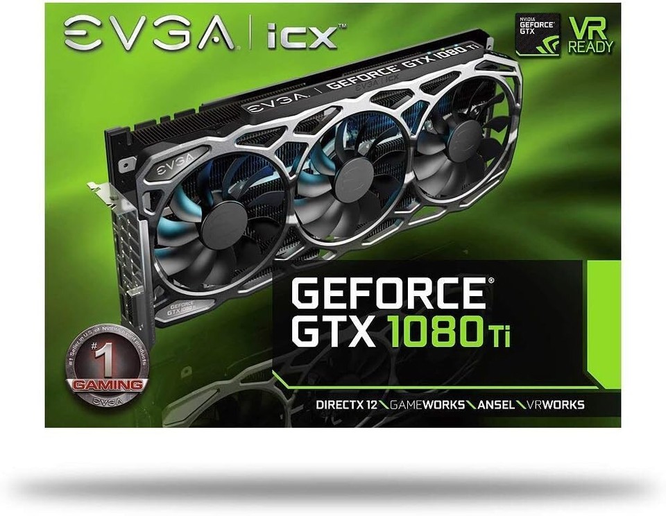 EVGA GTX 1080Ti FTW3 Gaming 11GB GDDR5X Graphics Card RGB iCX 11G-P4 ...