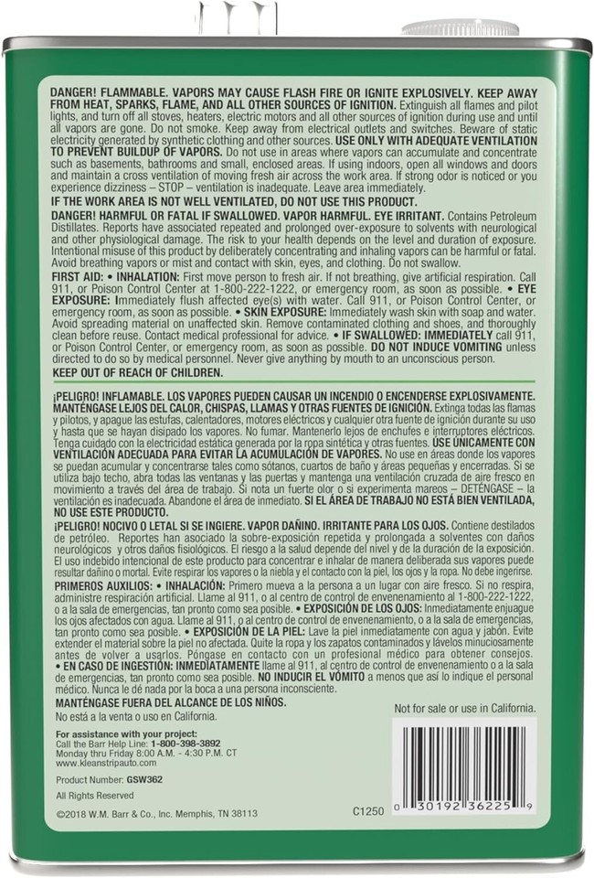 Klean-Strip GSW362, Prep-All Wax and Grease Gallon, Free Shipping | eBay