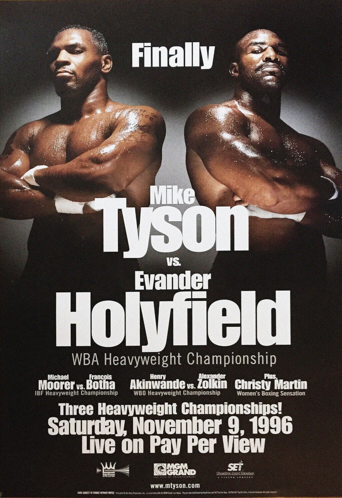 Iron Mike Tyson vs. Evander Holyfield 2 Boxing Fight Reproduction ...