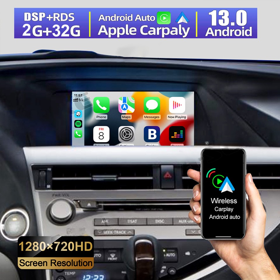 32GB Android 13 WIFI Carplay Radio For Lexus RX 350 RX350 RX450h MK3 ...