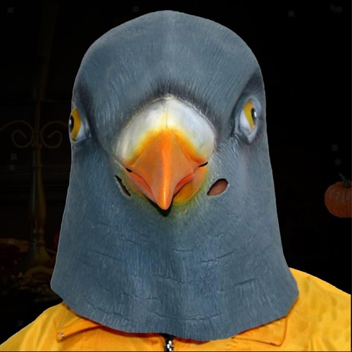 Pigeon Mask Latex Full Head Birds Mask for Halloween Costume Party ...