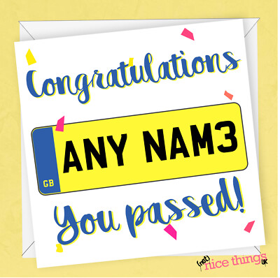 Personalised Driving Test Card, Passed Driving test, Driving Test Gift ...