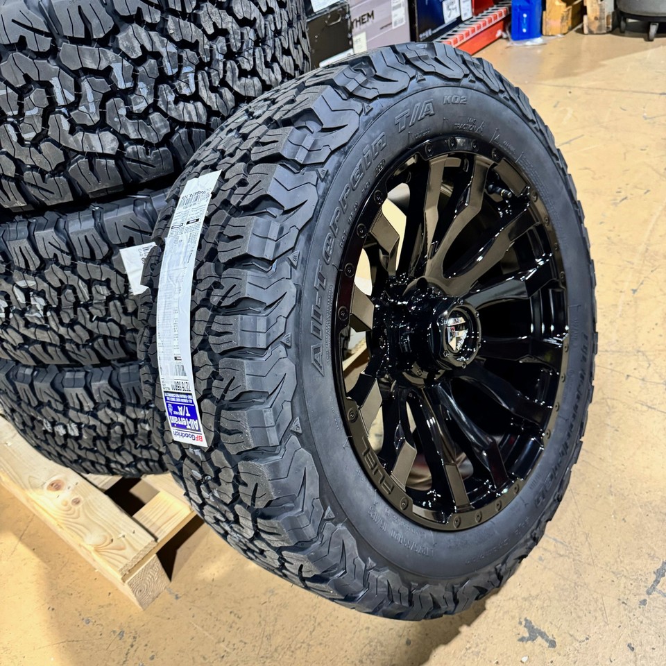 20x9 Fuel D675 Blitz Black Wheels 32" BFG KO2 Tires 6x5.5 Toyota Tacoma ...
