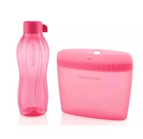 Tupperware Pretty in Pink Dream Set Silicone Small Bag Large EcoWater ...