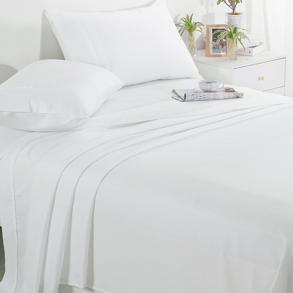 132"x120" Alaska King Size Sheet Set 4 Pieces Bedding Sheets with Deep ...