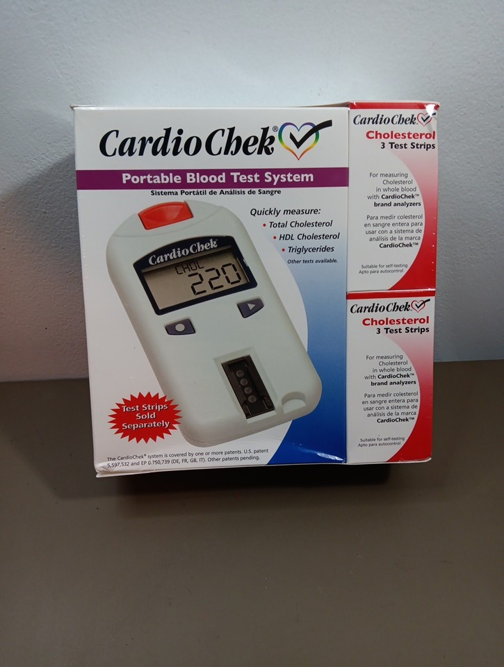 CardioChek Portable Blood Test System Cholesterol Kit With 6 Test ...
