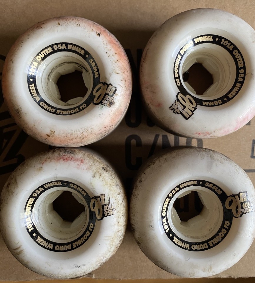 OJ Double Duro wheels Eric Dressen Koi 58mm 101A Outer 95A Inner Santa ...