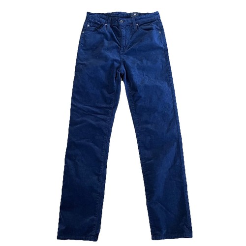Adriano Goldschmied Isabelle HighRise Straight Crop 25R Blue Corduroy ...
