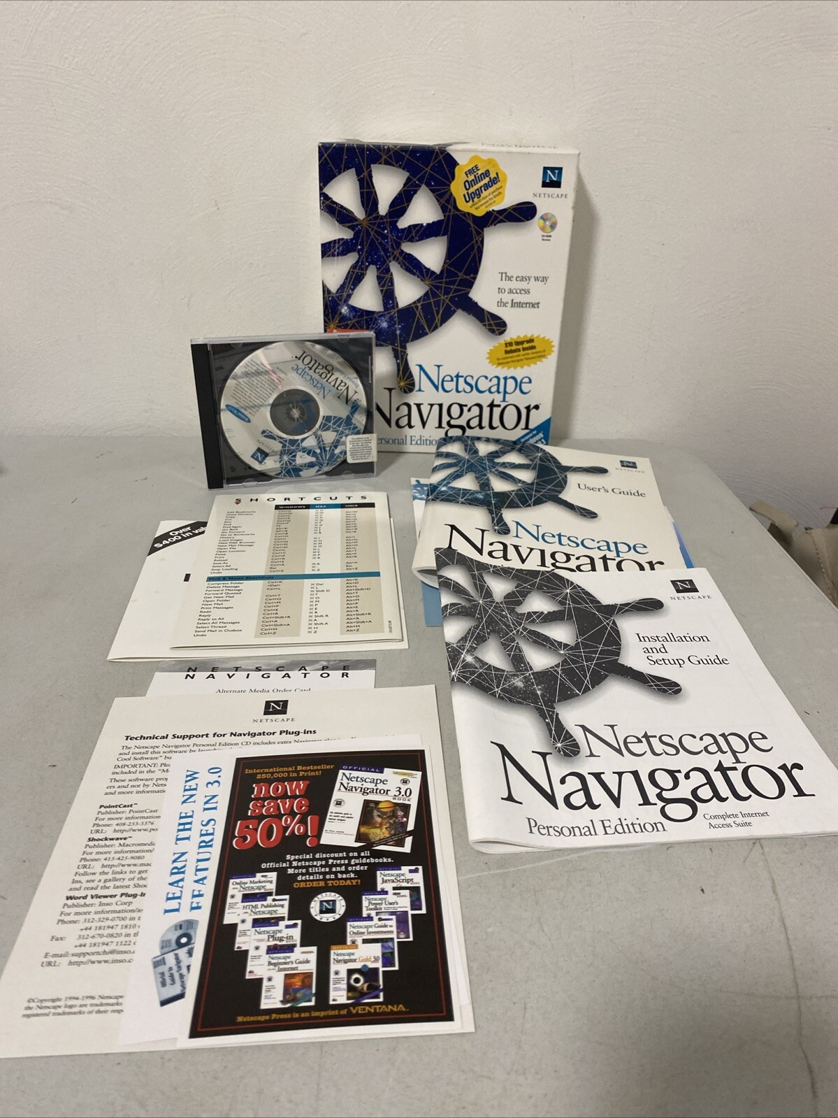 Vintage Netscape Navigator 3.0 Personal Edition Windows 95 & 3.1 - CD ...