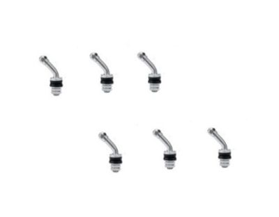 6 CHROME HIGH PRESSURE VALVE STEMS .453" HOLE WITH GROMMETS DUALLY ...