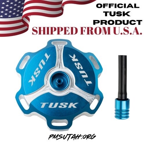 Tusk Aluminum Gas Tank Fuel Cap Petrol Blue Machined IMS Tanks Yamaha ...