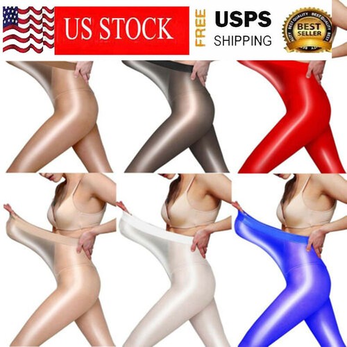 Plus Size High Quality Super Shiny Glossy Pantyhose Sheer Nylon