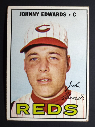 1967 TOPPS BASEBALL #202 JOHNNY EDWARDS CINCINNATI REDS *VGEX* SMALL ...