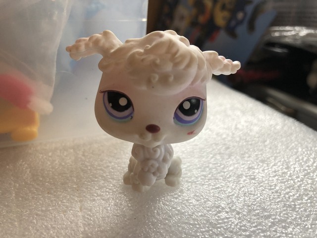 LPS Littlest Pet Shop~Poodle Dog~White~Purple Eyes~#101 | eBay