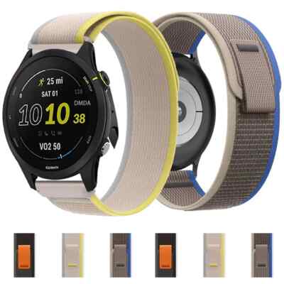 For Garmin Forerunner 245/645/955/55/265/255 Music Strap Woven Nylon ...