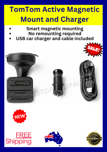 Tomtom Active Magnetic Mount and Charger Black Easy Reach Secure ...