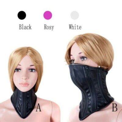 Women PU leather Posture neck collar choker Harness Cosplay Costumes ...
