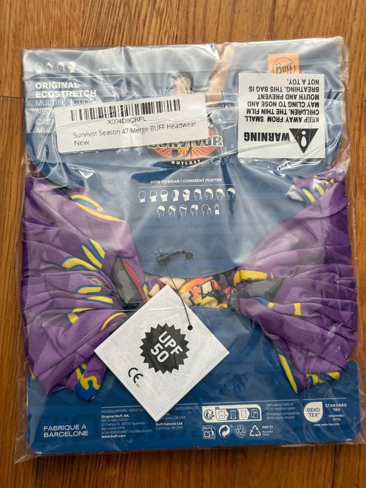 New Survivor Season 47 Purple Beka Merge Tribe Buff CBS JEFF PROBST | eBay
