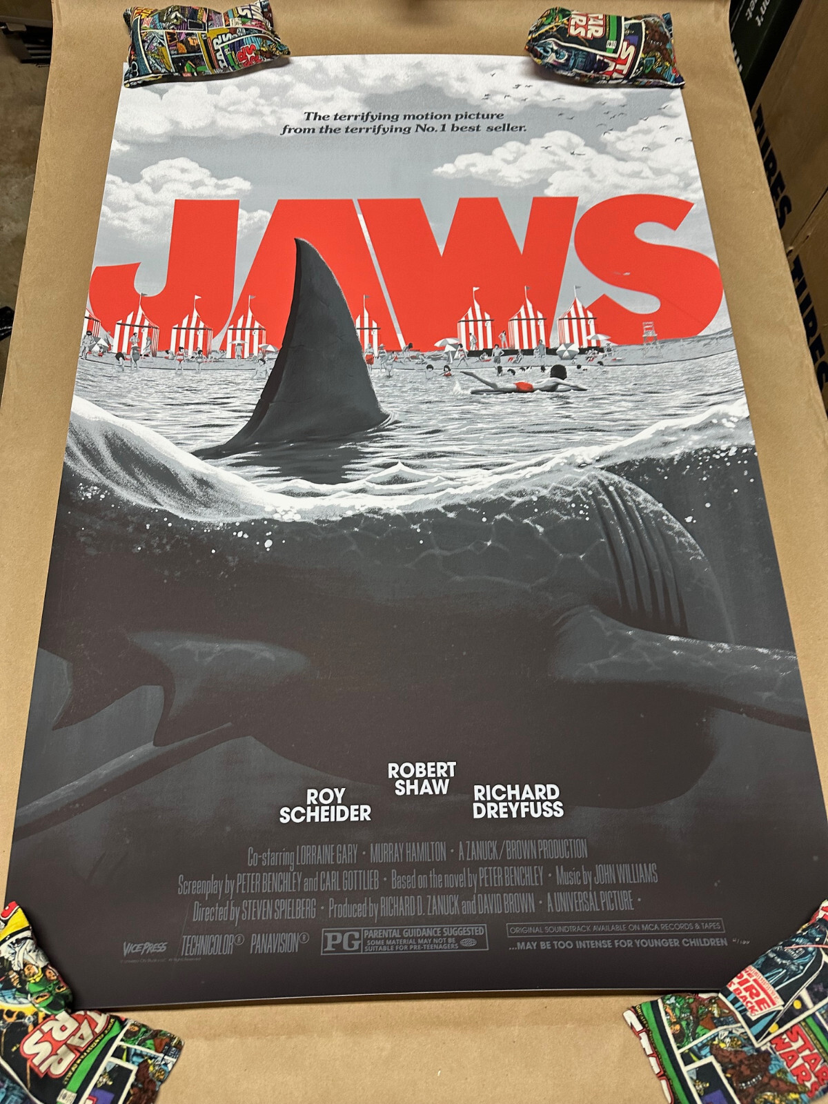 Jaws Movie Variant Screen Print Poster #4/100 By Florey | eBay.de