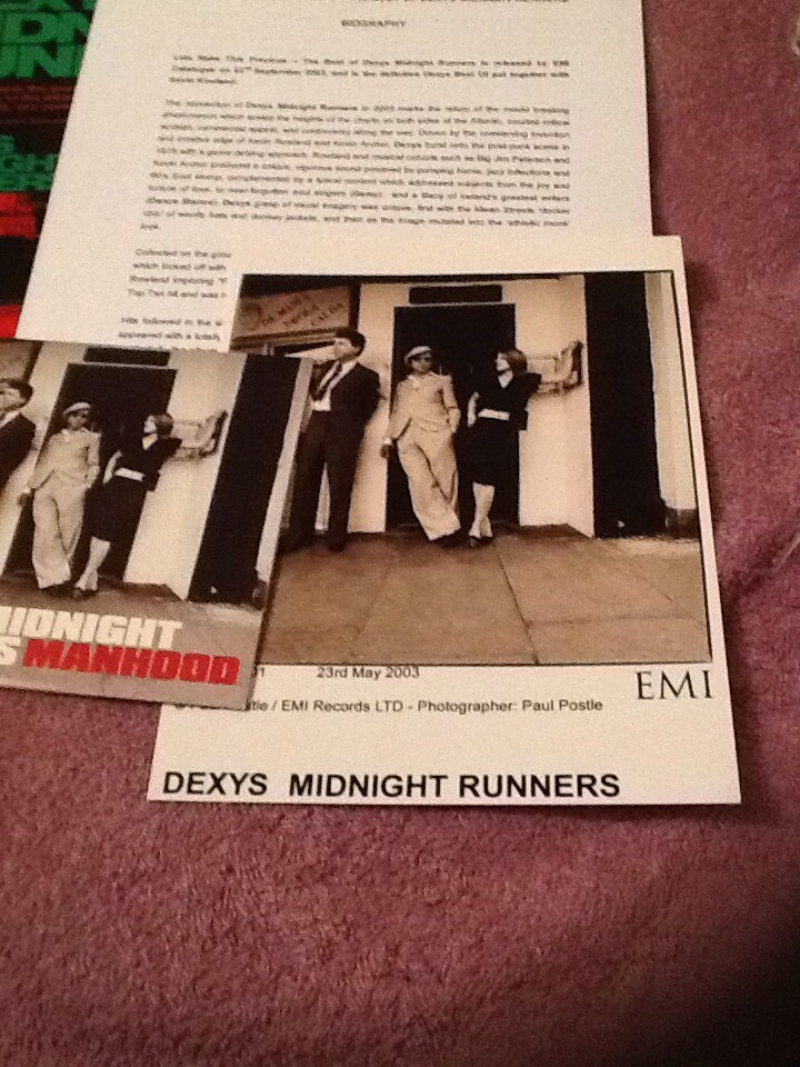 DEXYS MIDNIGHT RUNNERS PROMO PACK LETS MAKE THIS PRECIOUS CD BIO PHOTO ...
