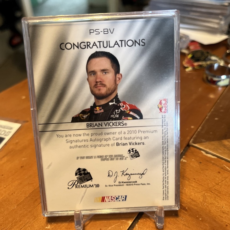 2010 + 2013 Press Pass Auto Cards Set Of 2: Brian Vickers And James ...
