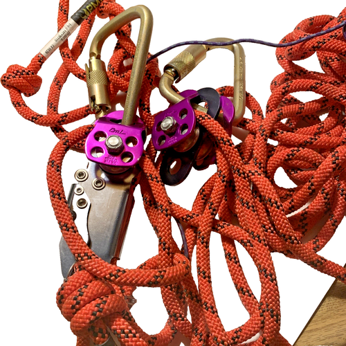 CMI Double Pulley Kit PMI Rope + Carabiners Rescue Arborist | eBay