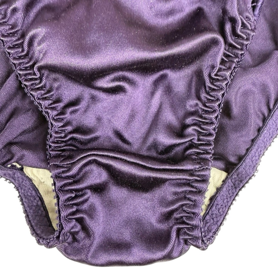 Vintage OLGA Panties M Nylon Second Liquid Skin Satin Silky Hi-cut Lace ...