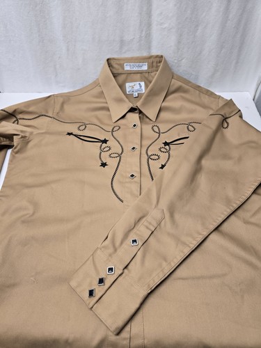 Panhandle Slim Men’s Western Shirt, Size XL, Black Peral Snaps, Rodeo ...