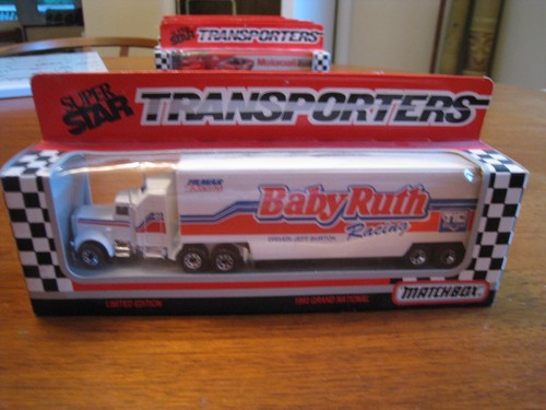 Vintage 1990s Matchbox NASCAR Truck Car Transporter MIB - Baby Ruth ...